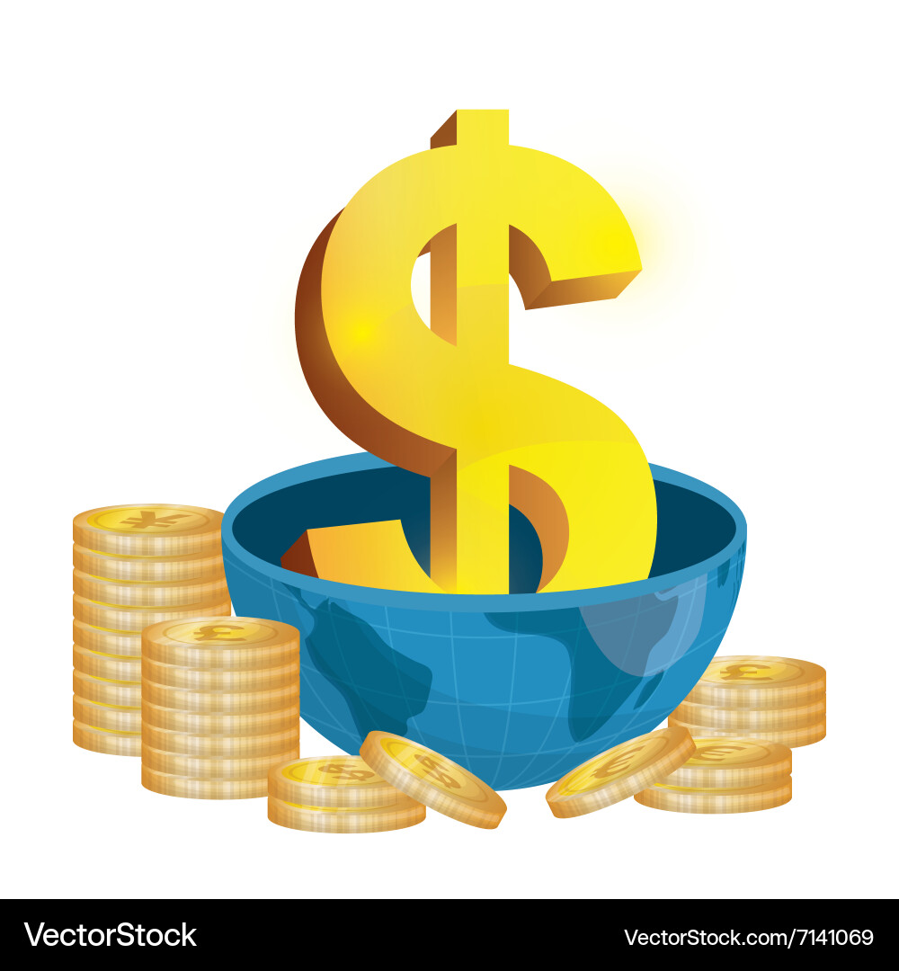 Money and global economy Royalty Free Vector Image