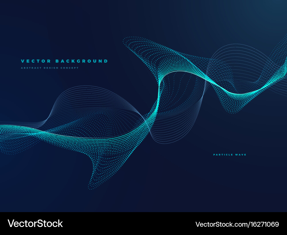 Particle wave Royalty Free Vector Image - VectorStock