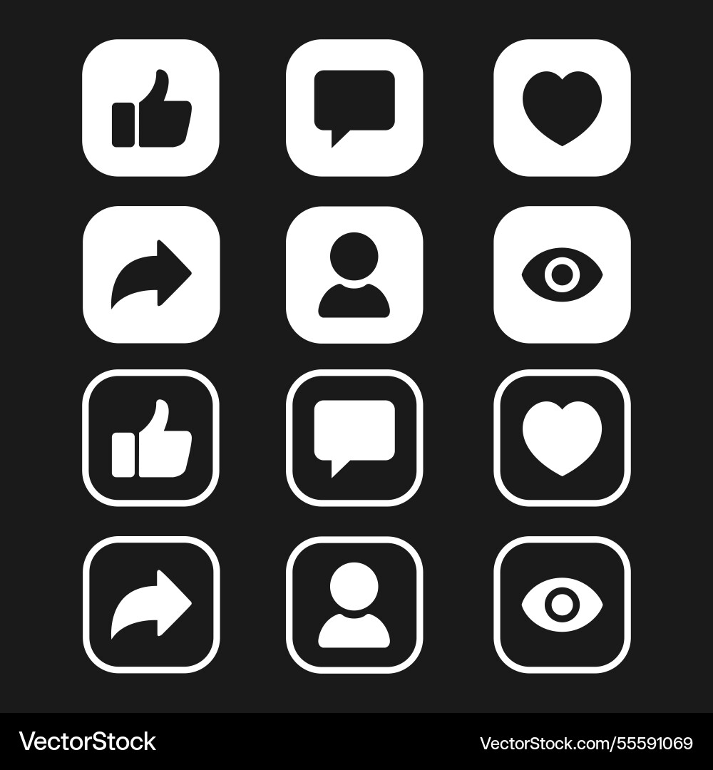 Social media notification icon Royalty Free Vector Image