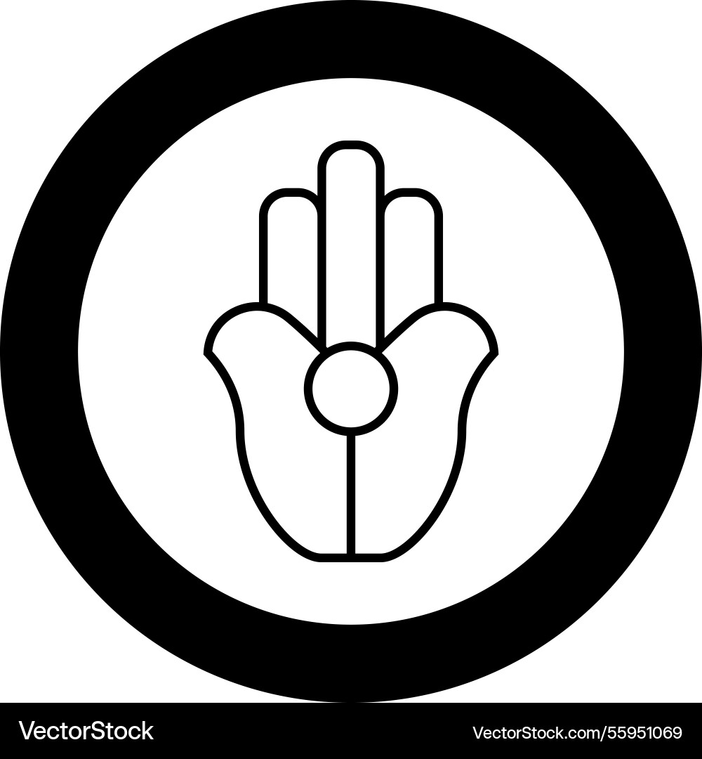 Symbol natib qadish kappu palm hamsa levantian Vector Image