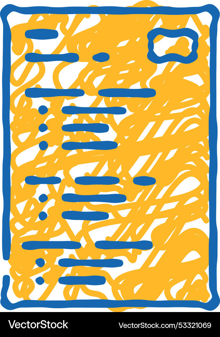 Test exam paper document icon doodle Royalty Free Vector