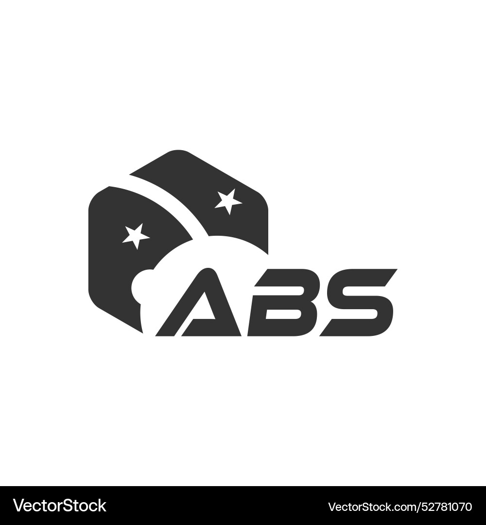 Abs letter logo design on white background Vector Image