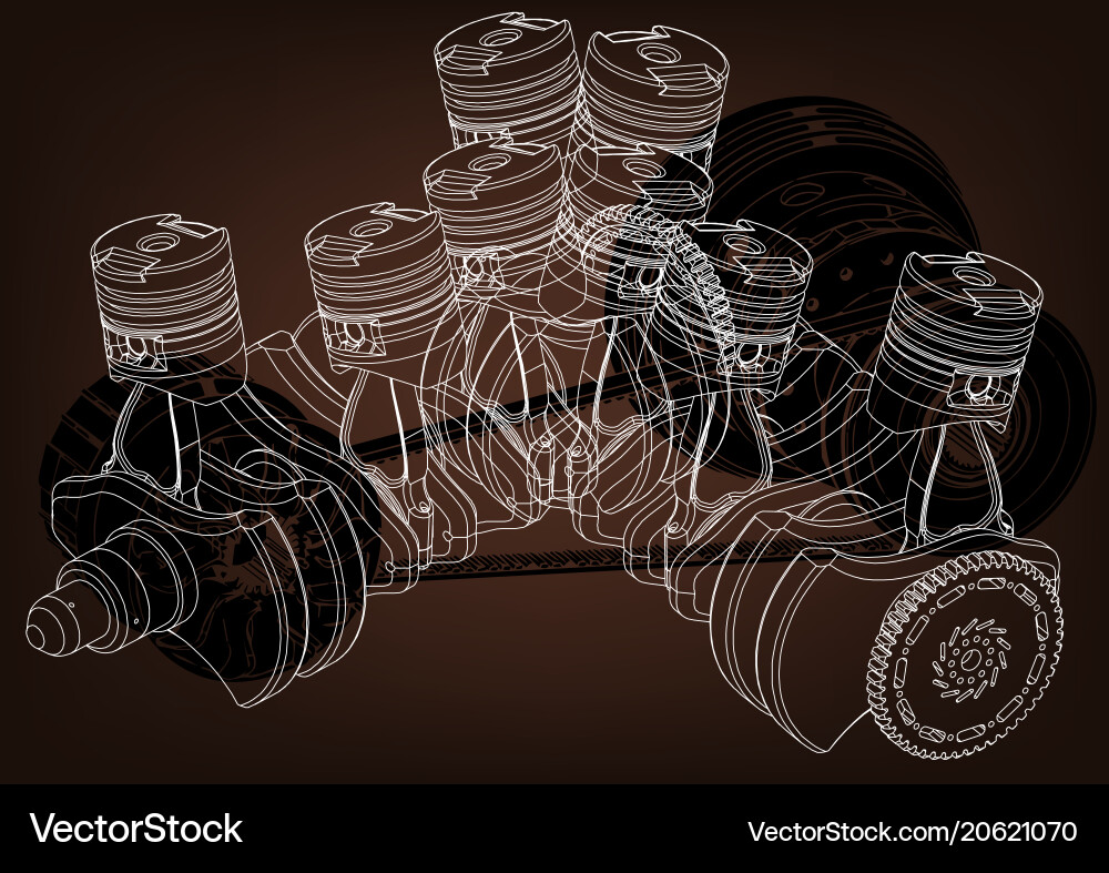 Automotor Lizenzfreies Vektorbild - VectorStock