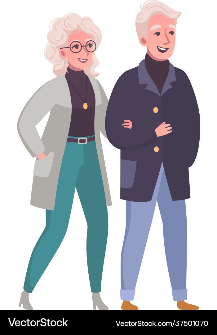 Cartoon senior people Royalty Free Vector Image