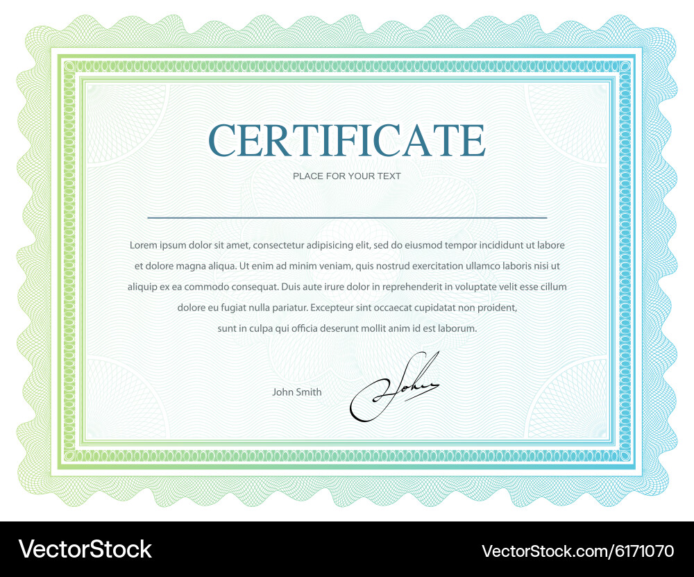 Certificate 1 Royalty Free Vector Image - VectorStock
