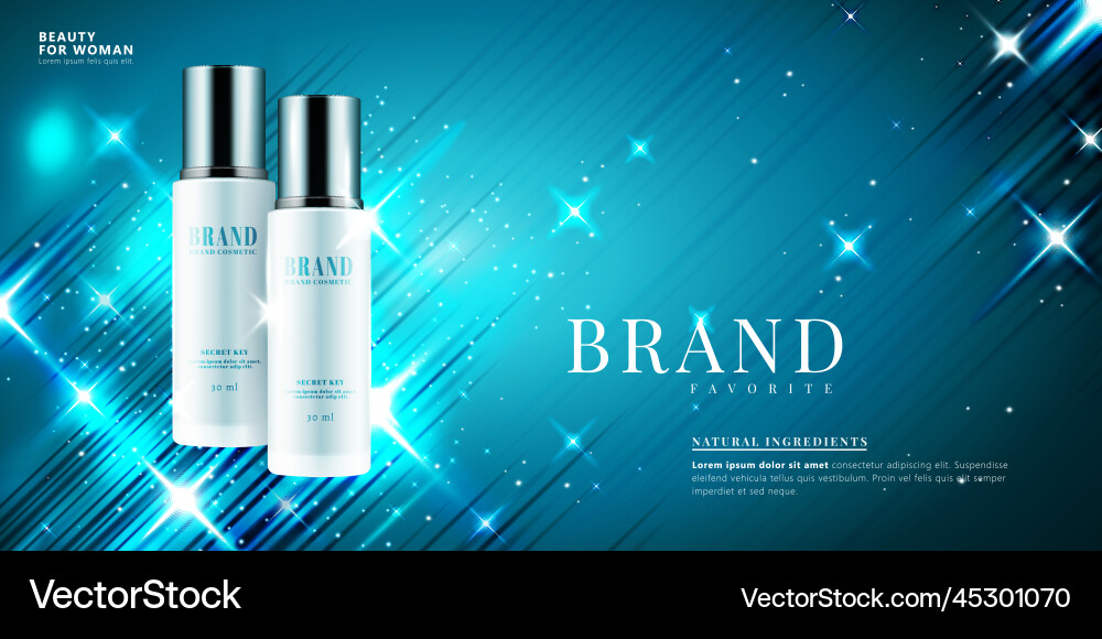 Cosmetic product ads Royalty Free Vector Image