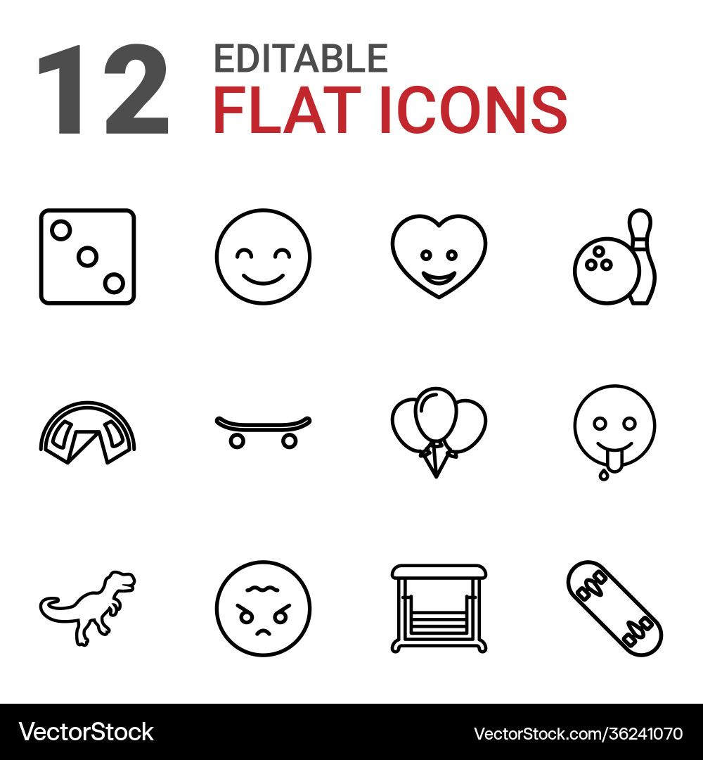 Spaß Icons Lizenzfreies Vektorbild - VectorStock