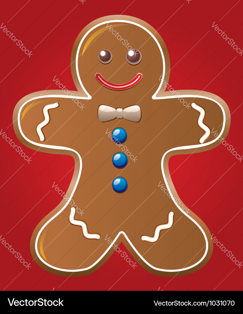 Gingerbread cookie Royalty Free Vector Image - VectorStock