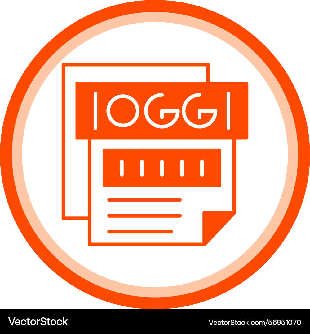 Ogg icon Royalty Free Vector Image - VectorStock