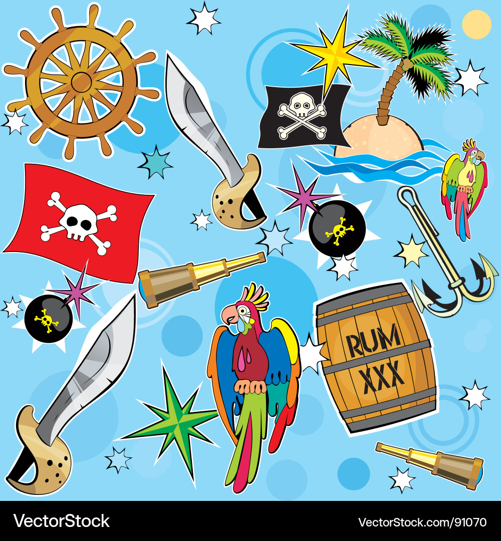 Pirate background Royalty Free Vector Image - VectorStock