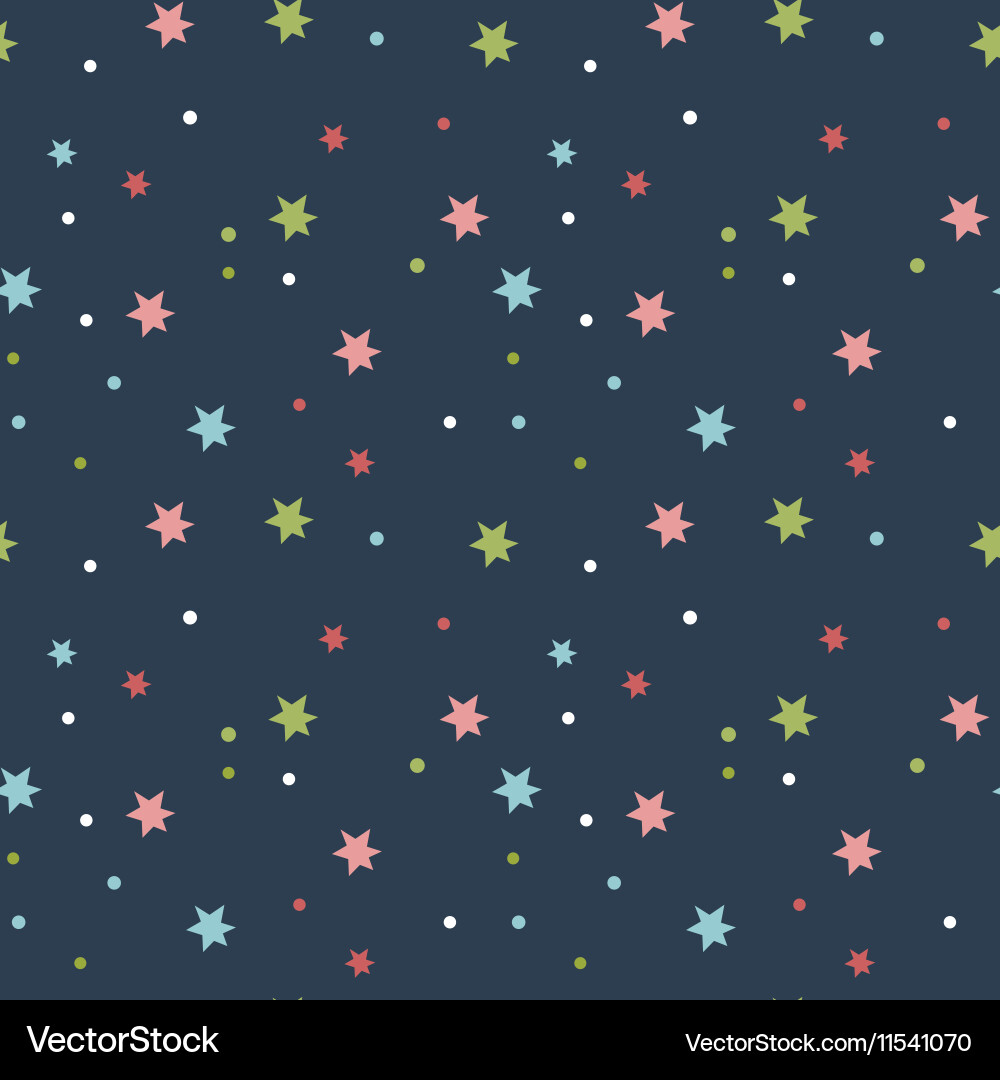 Starry sky seamless pattern Royalty Free Vector Image