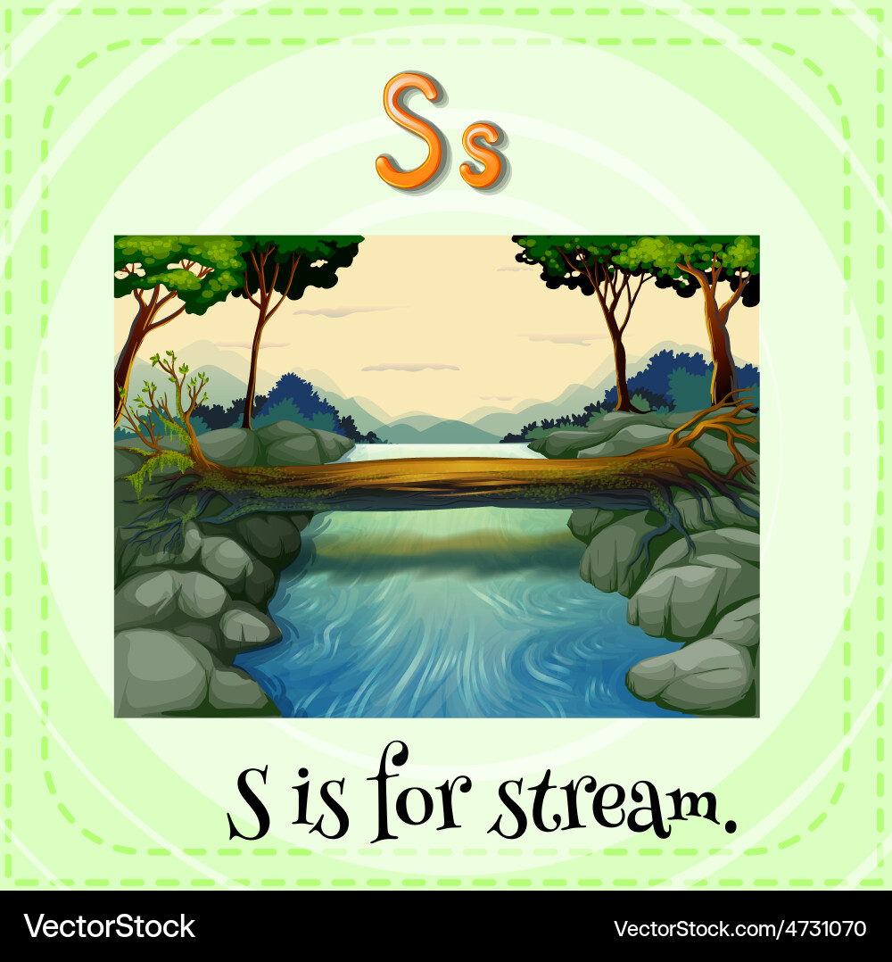 Stream Royalty Free Vector Image - VectorStock