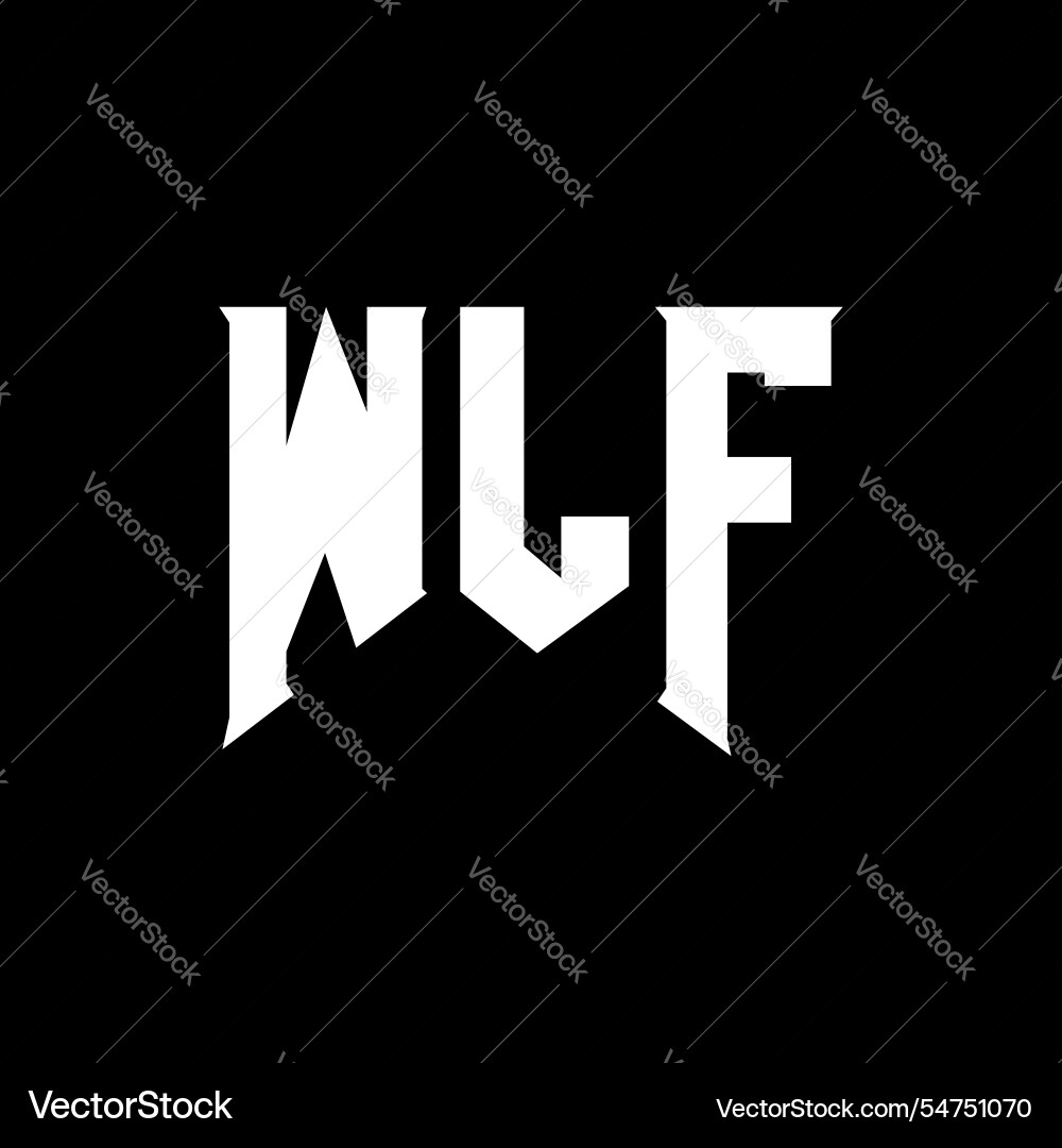 Wlf letter logo design for technology company Vector Image