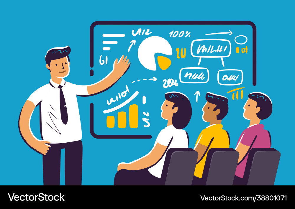 Business seminar presentation and professional Vector Image
