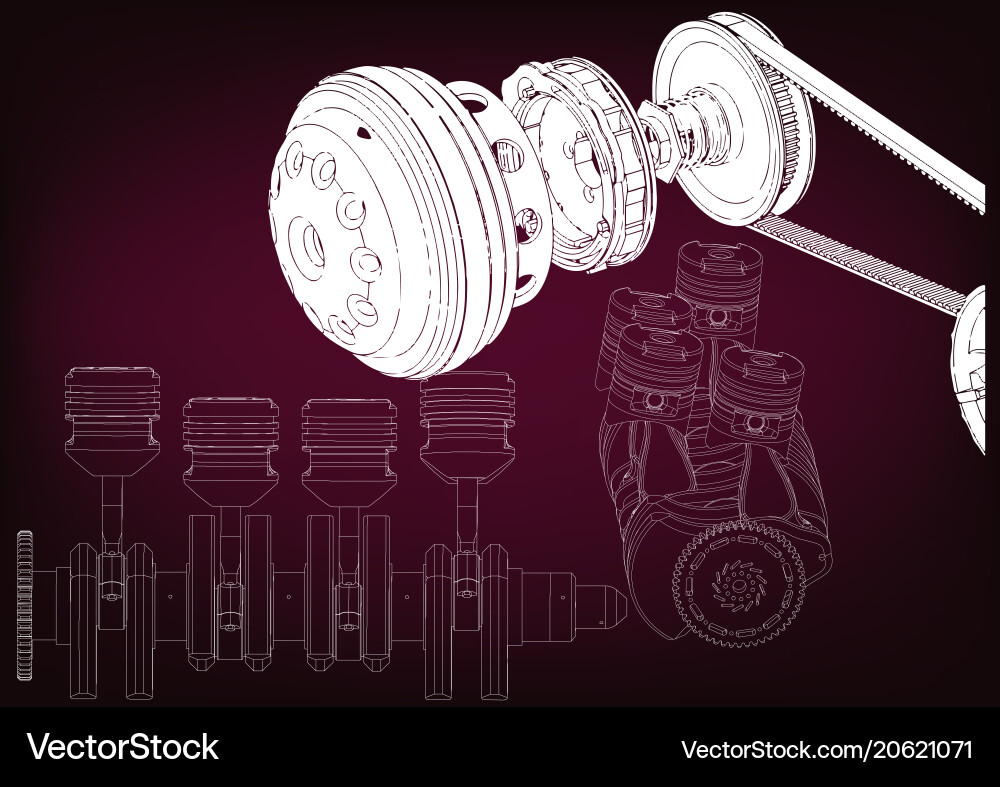 Car engine Royalty Free Vector Image - VectorStock