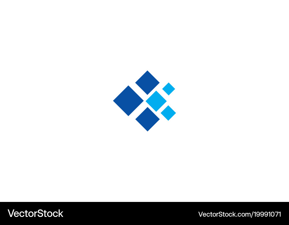 Data Technology Square Logo Royalty Free Vector Image