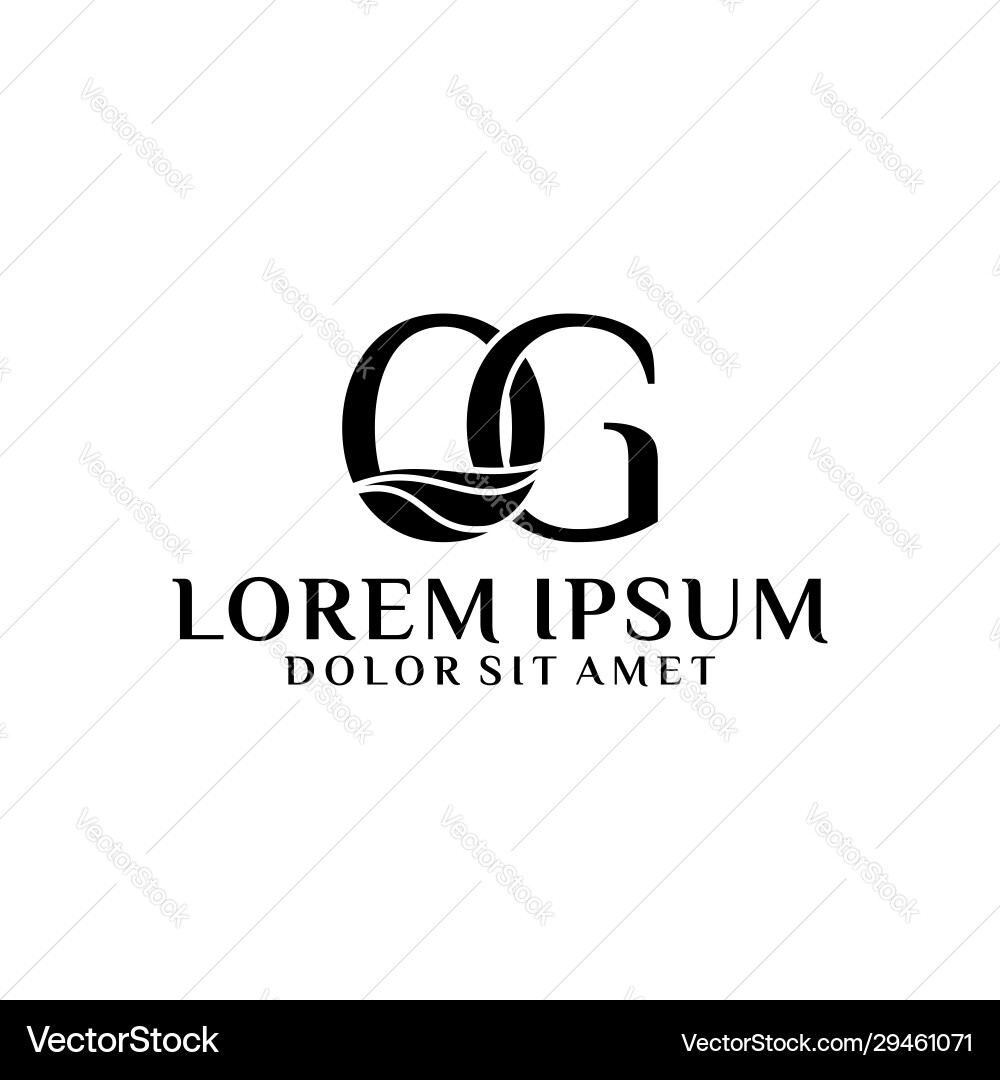 Initial letter og logo template with classic serif