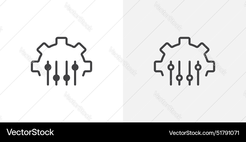 Mass customization icon set black filled Vector Image