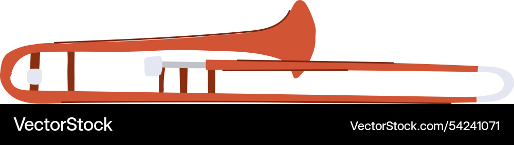 Music trombone cartoon Royalty Free Vector Image