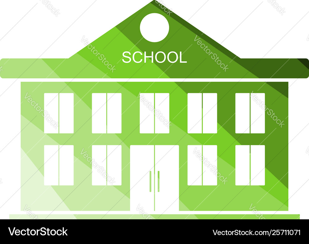 School building icon Royalty Free Vector Image