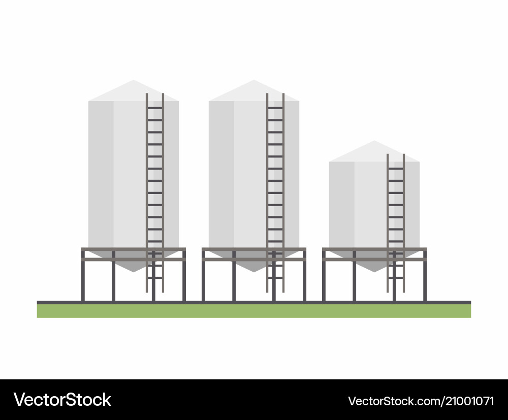 Three granary Royalty Free Vector Image - VectorStock