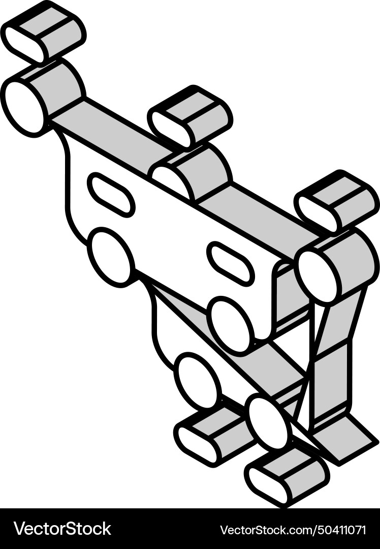 Version control software isometric icon Royalty Free Vector