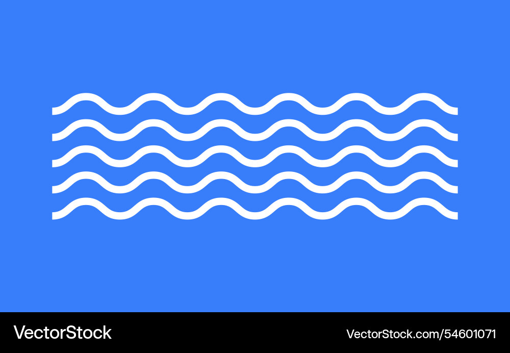 Waves icon wave sign editable stroke Royalty Free Vector