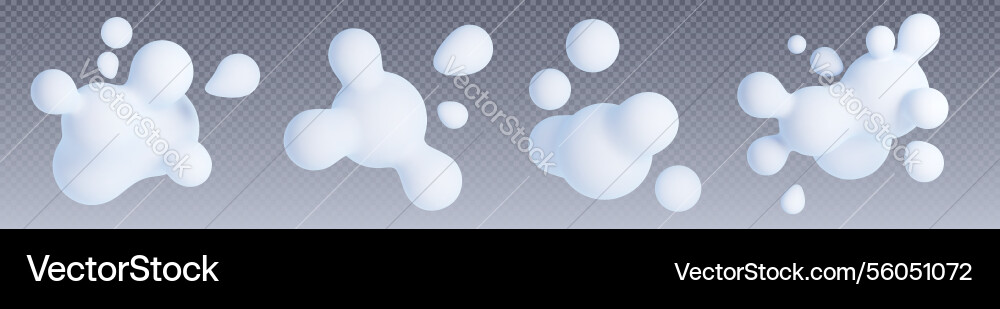 3d blob liquid abstract shapes Royalty Free Vector Image