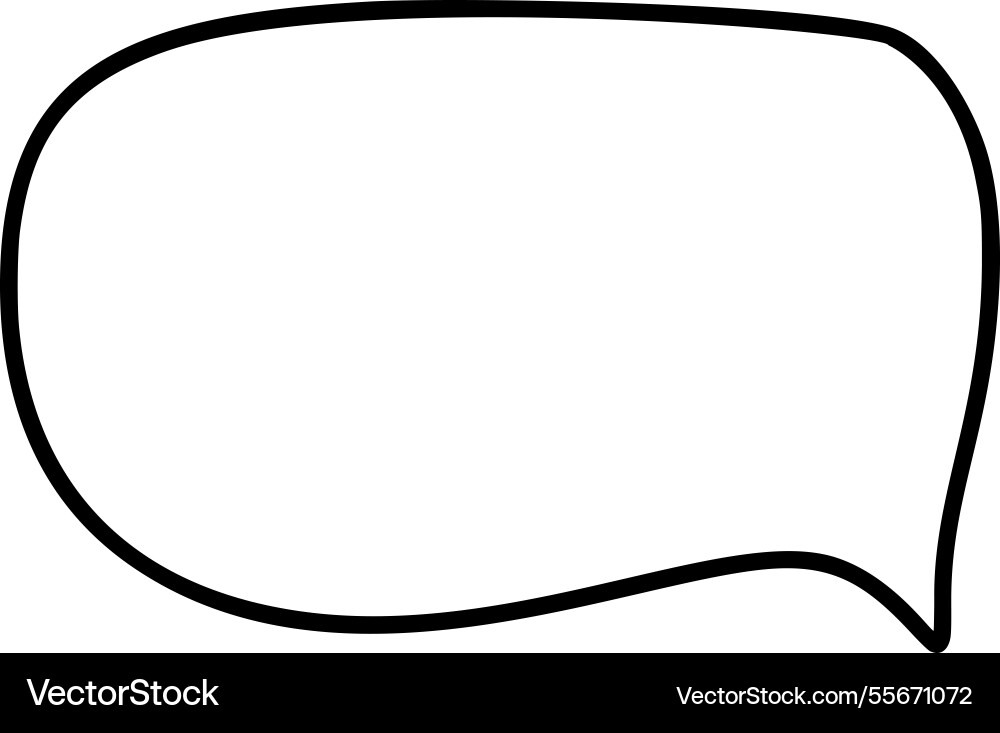 Blank speech bubble ideal for creating dialogue Vector Image