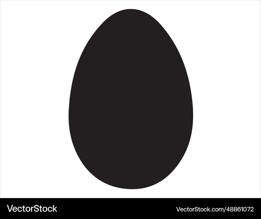Egg shape silhouette art Royalty Free Vector Image