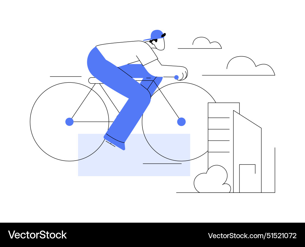 Fixed gear cycling isolated cartoon Royalty Free Vector