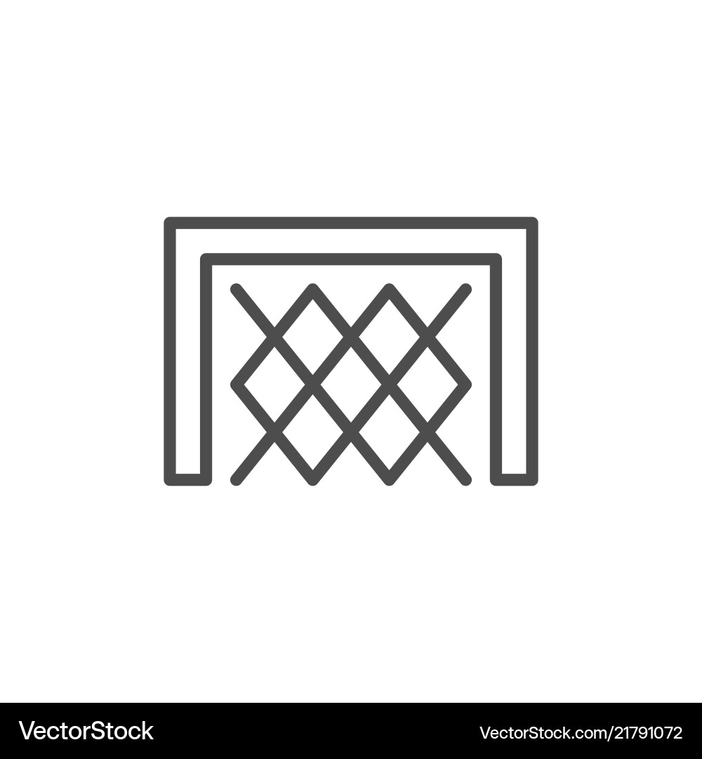 Football goal line icon Royalty Free Vector Image