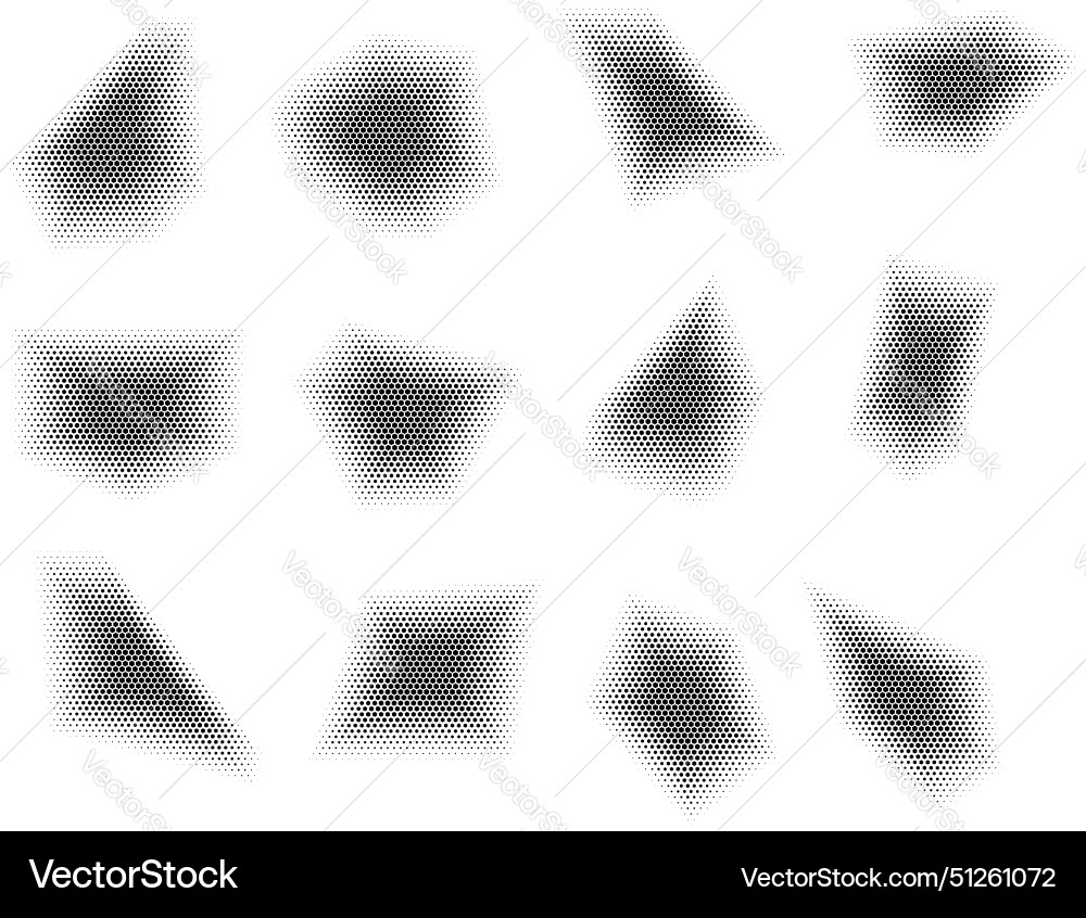 Halftone hexagon pattern reprographic technique Vector Image