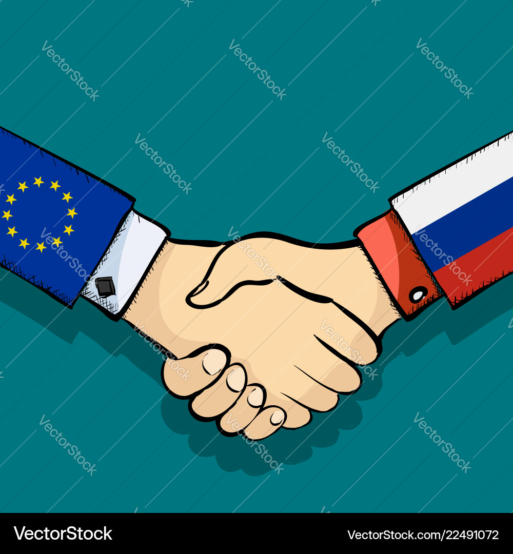 Handshake of two people Royalty Free Vector Image