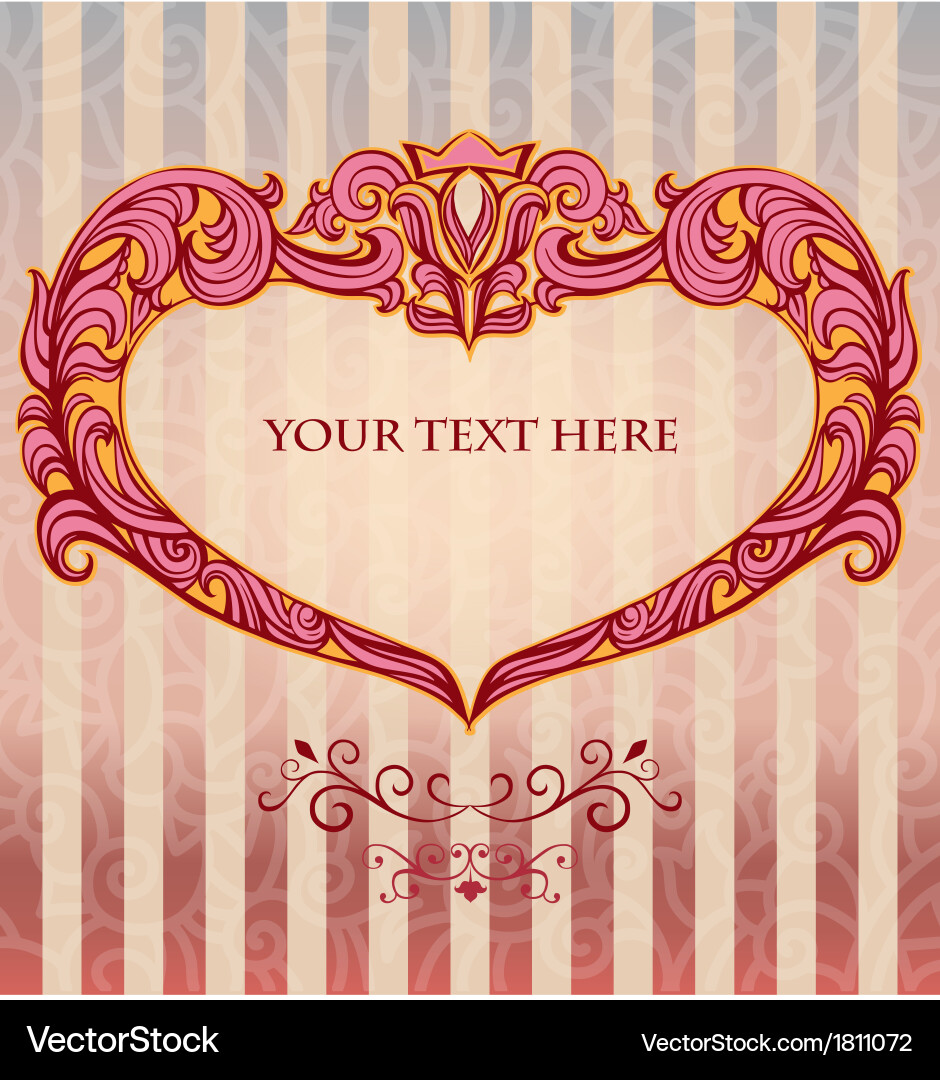 Heart frame Royalty Free Vector Image - VectorStock