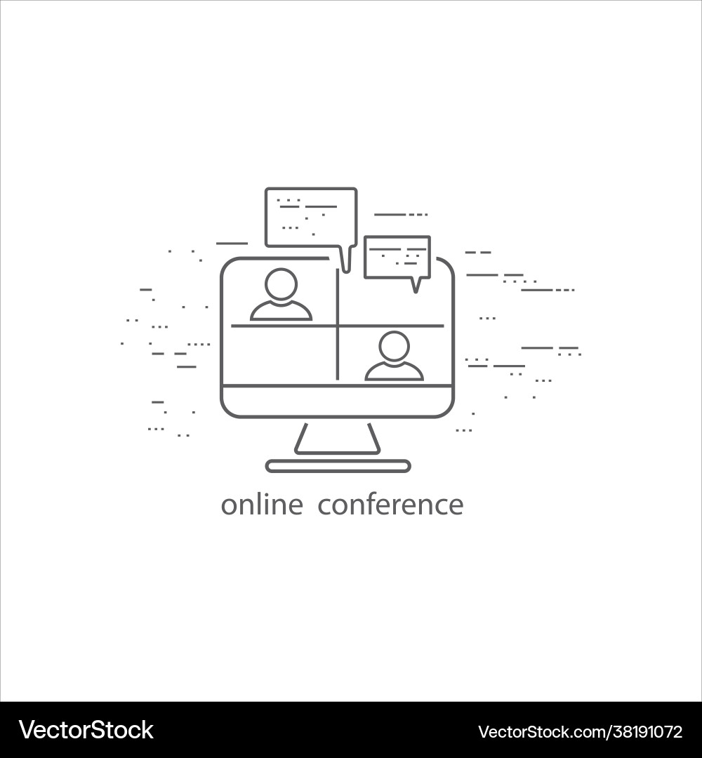 Online training icon simple element Royalty Free Vector