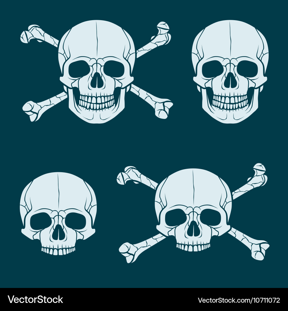 Skull set Royalty Free Vector Image - VectorStock