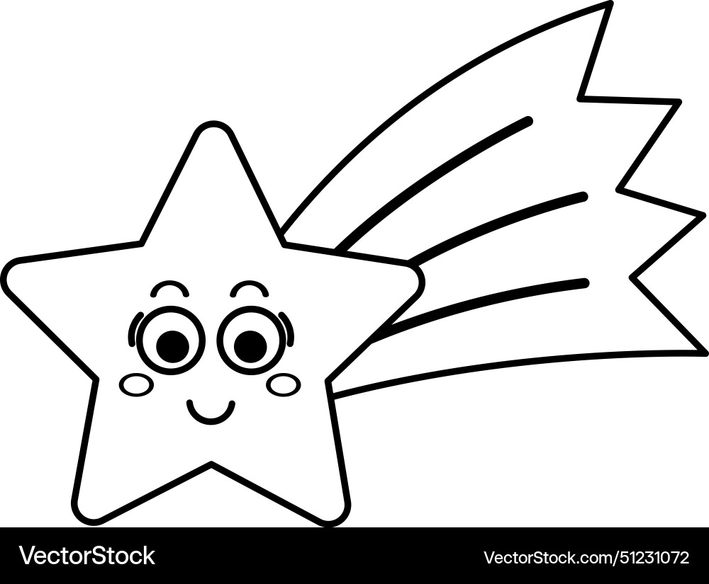 Star outline white on background Royalty Free Vector Image