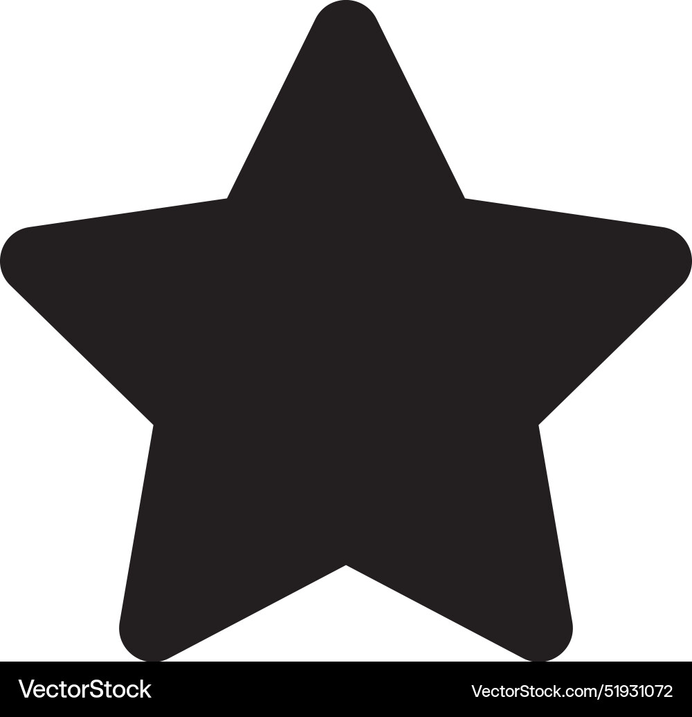 Star round shape rounded stars icon Royalty Free Vector