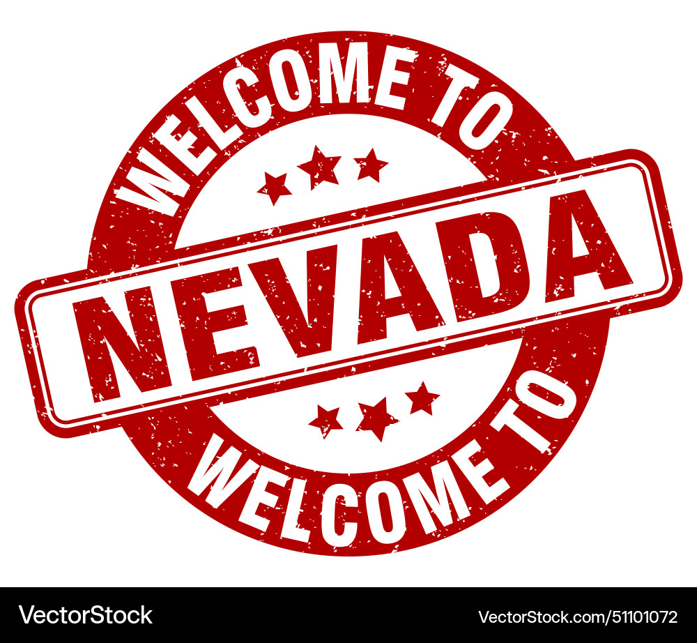 Welcome to nevada stamp round sign Royalty Free Vector Image