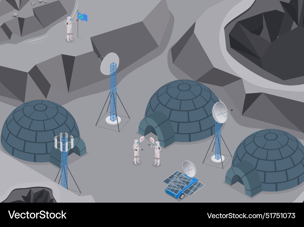 3d isometric flat of earth Royalty Free Vector Image