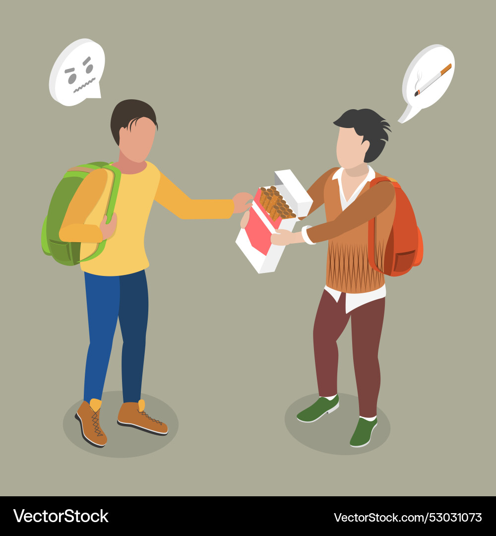 3d isometric flat of peer Royalty Free Vector Image