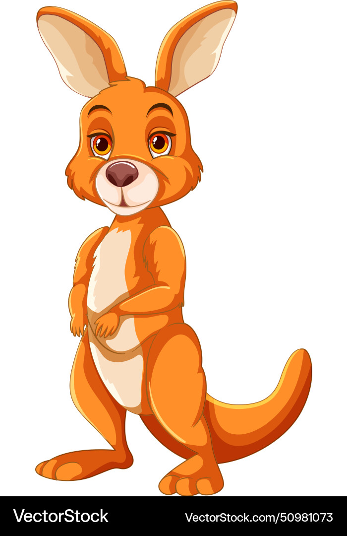 A happy kangaroo character Royalty Free Vector Image