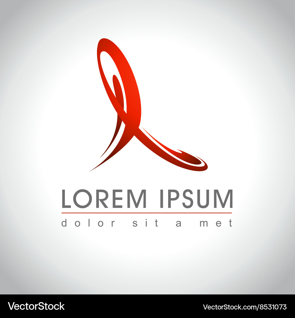 Abstract red logo Royalty Free Vector Image - VectorStock