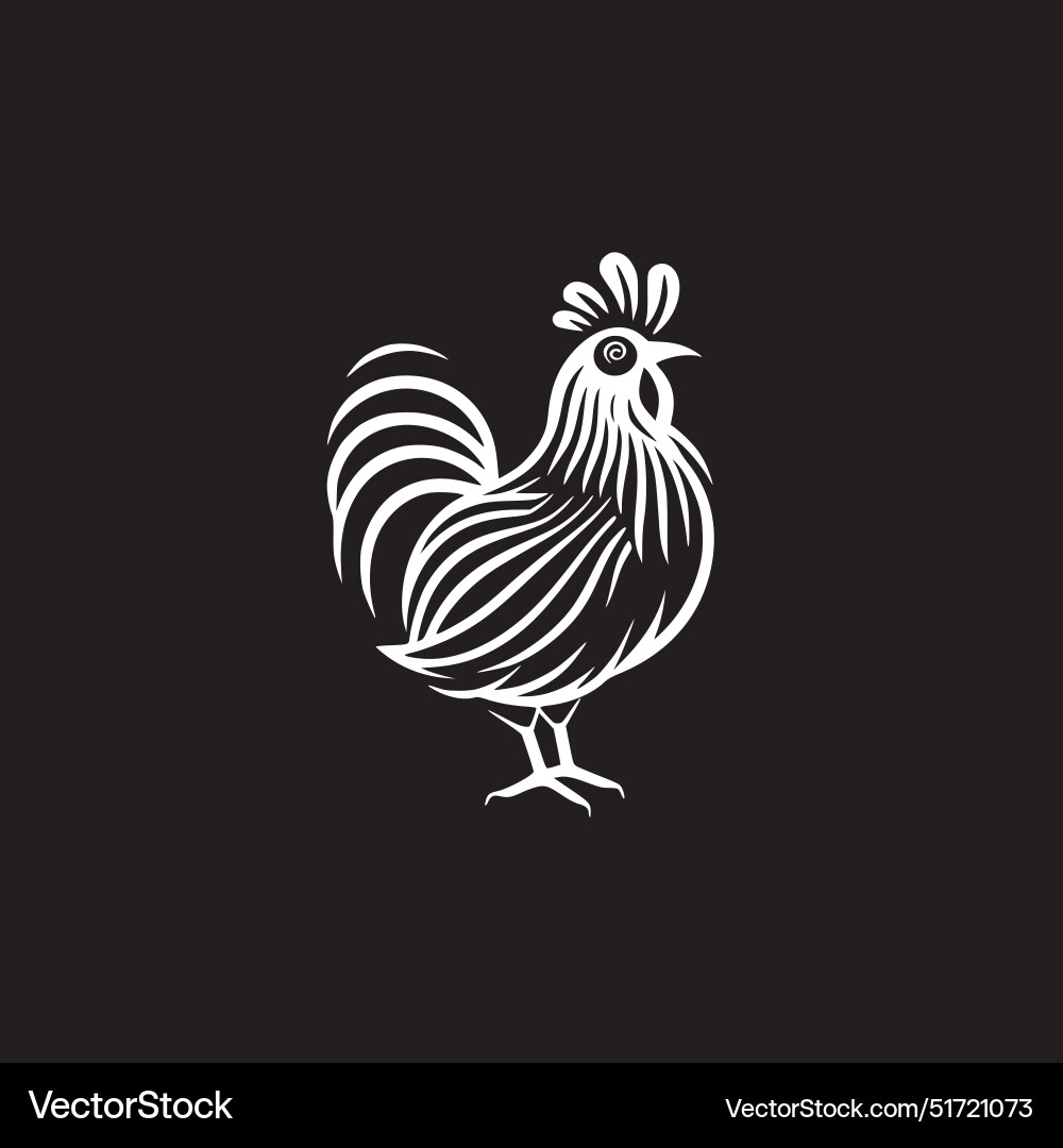 Chicken - minimalist and simple silhouette Vector Image