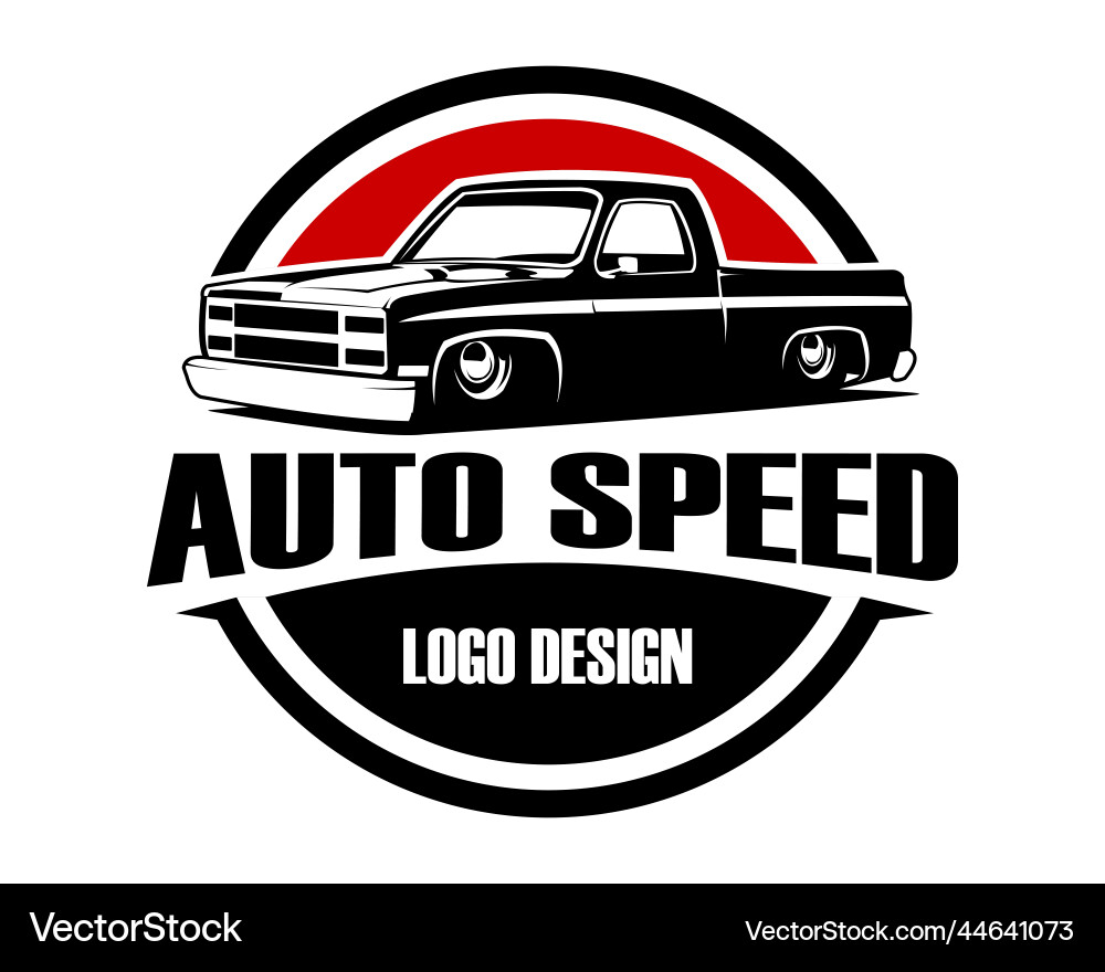 Classic C10 Truck Logo Lizenzfreies Vektorbild