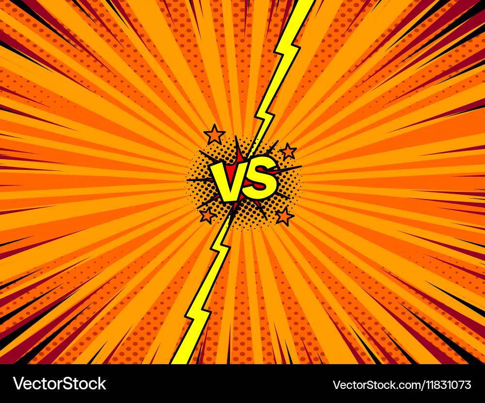 Comic book versus template background Royalty Free Vector