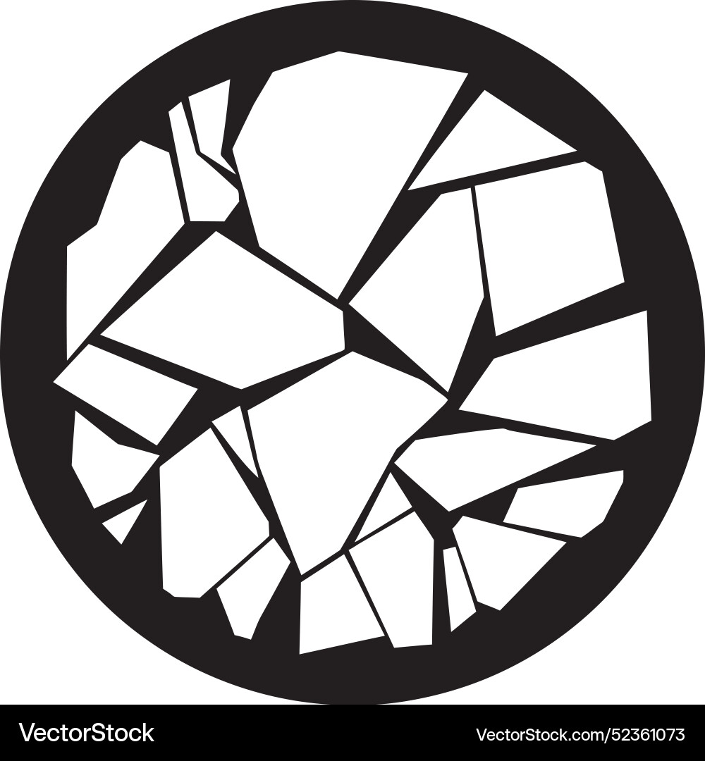 Kaleidoscopic shatter abstract broken glass Vector Image