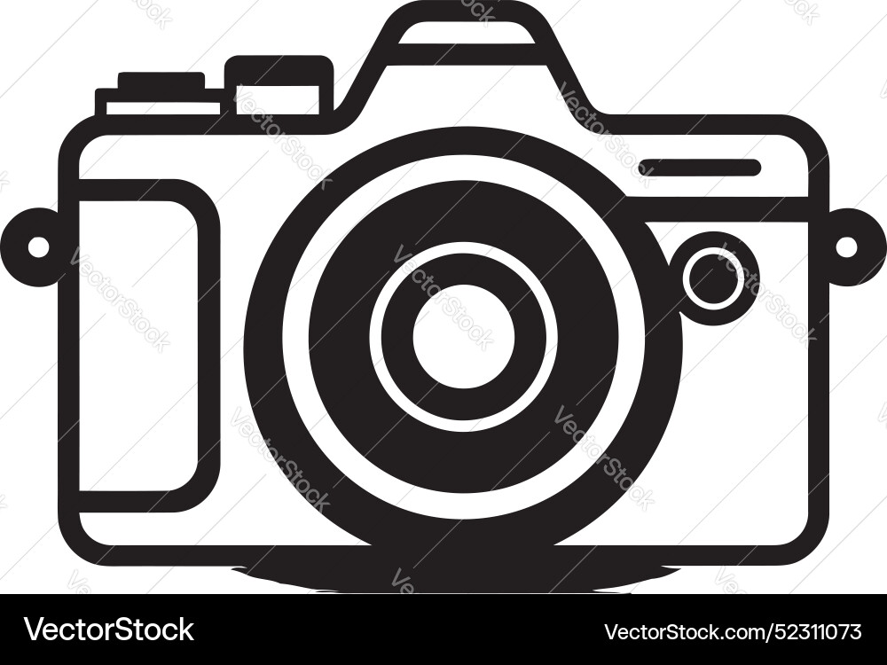 Line art magic camera icon transformation Vector Image