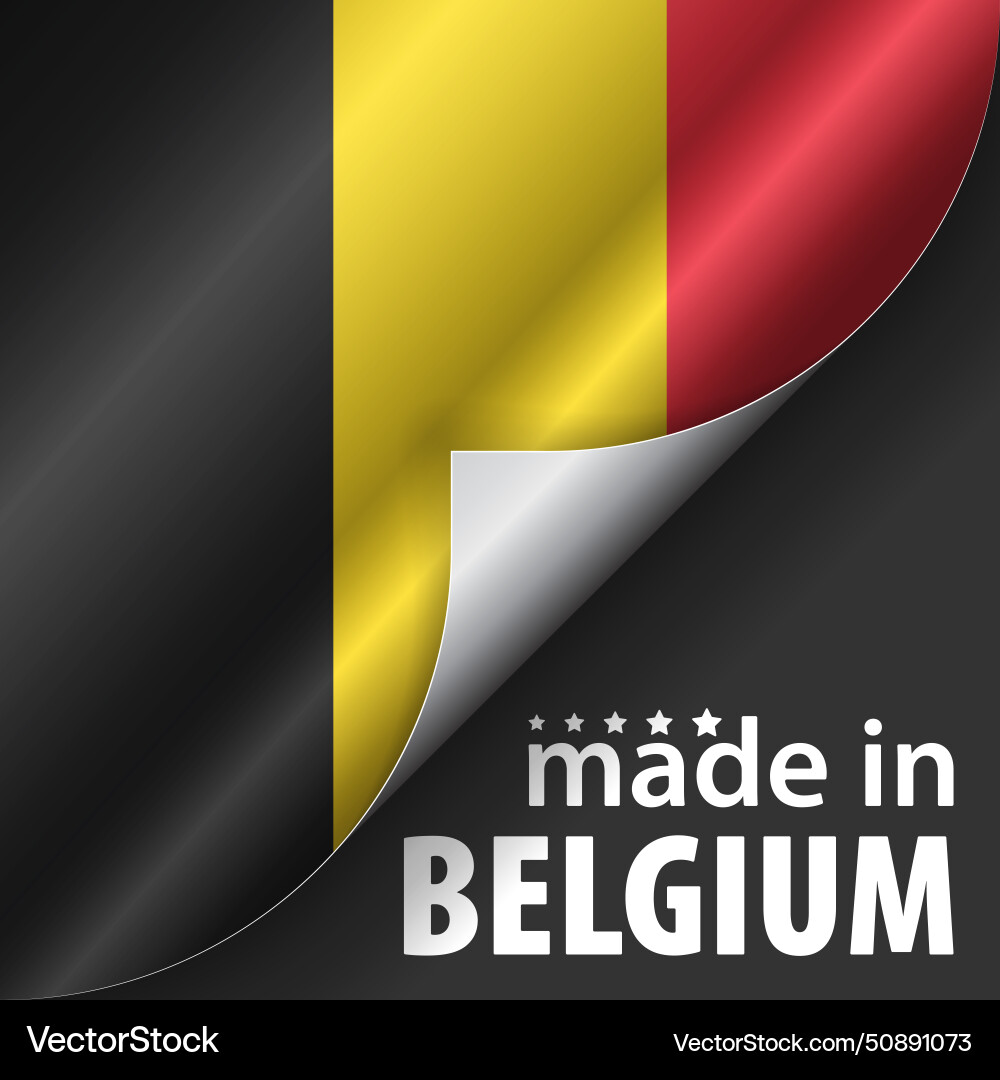 Made in belgium graphic and label Royalty Free Vector Image